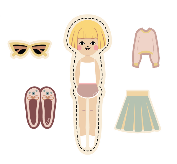 Nimix 5 Piece Paper Doll Set - Toytoise
