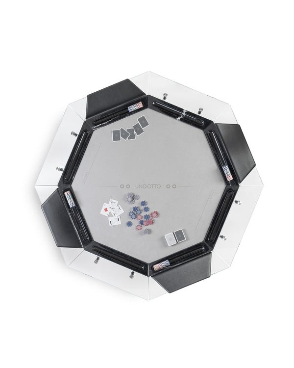 Poker Table UNOOTTO Marble (incl. Removable armrests x 8 and poker gam ...