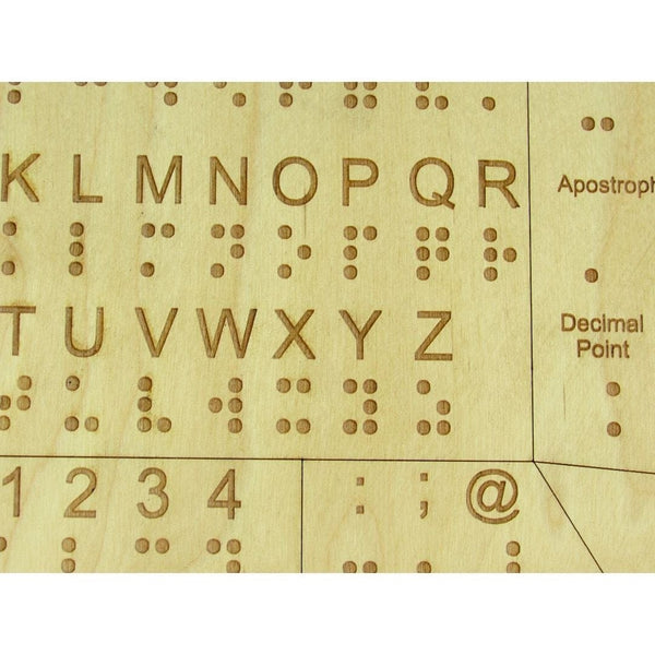 Braille Alphabet, Punctuation, & Number Board for the Sighted - Toytoise