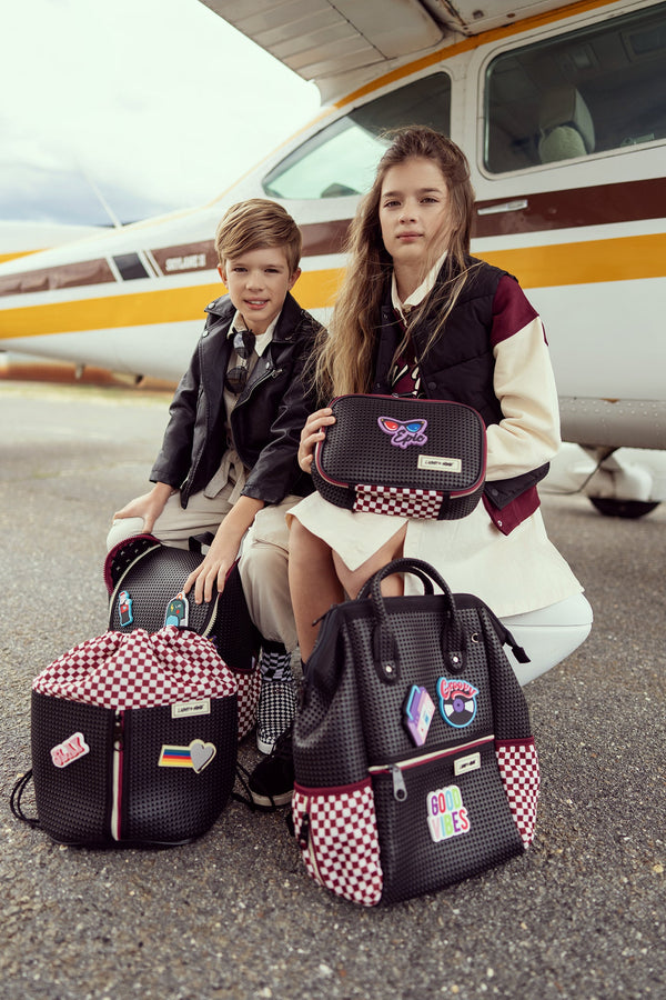 Master Short Backpack Checkered Brick - Toytoise