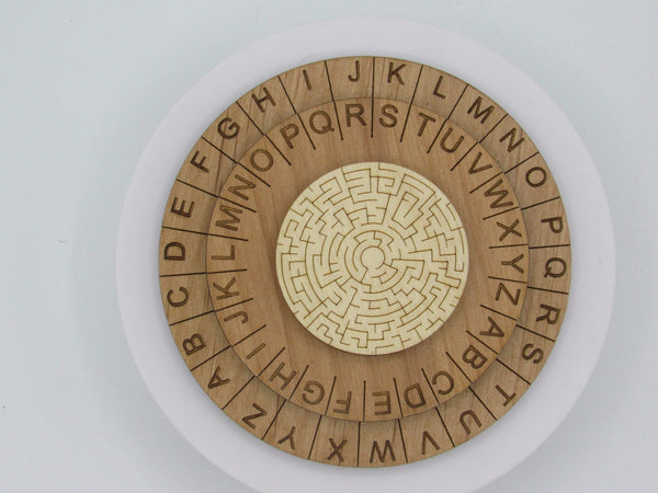 Labyrinth Cipher Wheel - Decoder Ring Escape Room Prop - Toytoise