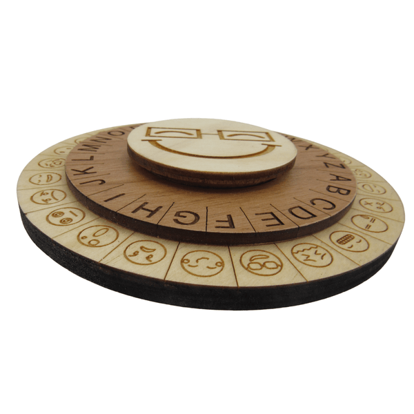 Smiley Face Cipher Wheel - Escape Room Prop and Decoder Disk - Toytoise