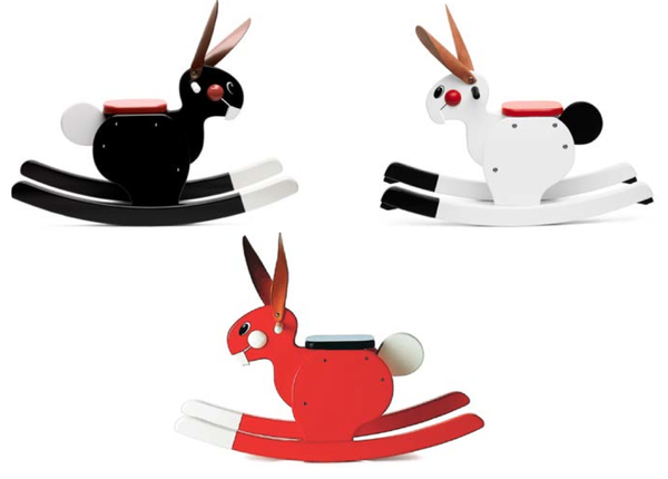 Playsam Rocking Rabbit Ride-on Wooden Design Toy - Toytoise